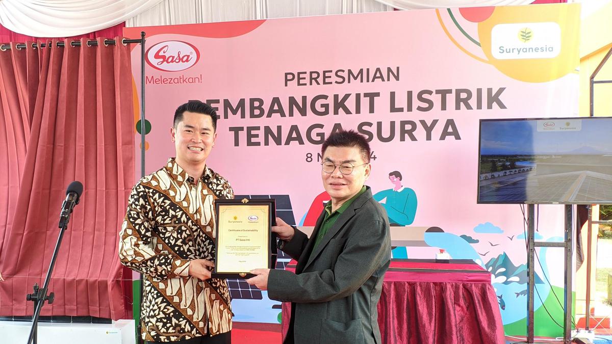 Dukung Pembangunan Berkelanjutan, PT Sasa Inti Resmikan Penggunaan PLTS ...