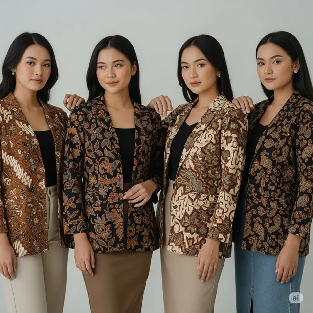7 Model Jas Batik Wanita Modern Terbaru 2025 untuk Segala Acara - Hot ...
