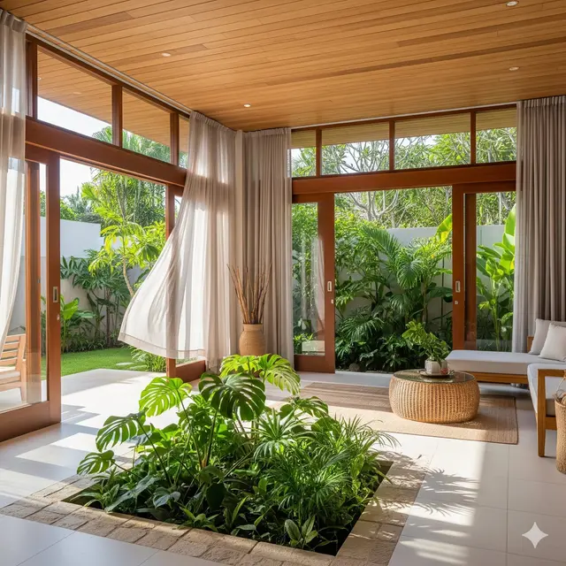 10 Inspirasi Rumah Gaya Tropis dengan Ventilasi Alami dan Taman Indoor ...