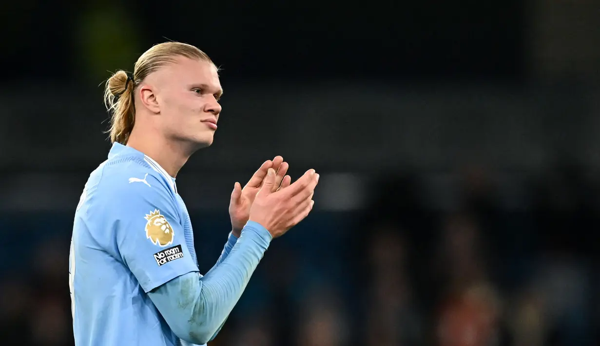 Foto: Erling Haaland Jadi Pembeda untuk Kemenangan Manchester City atas Brentford di Liga ...