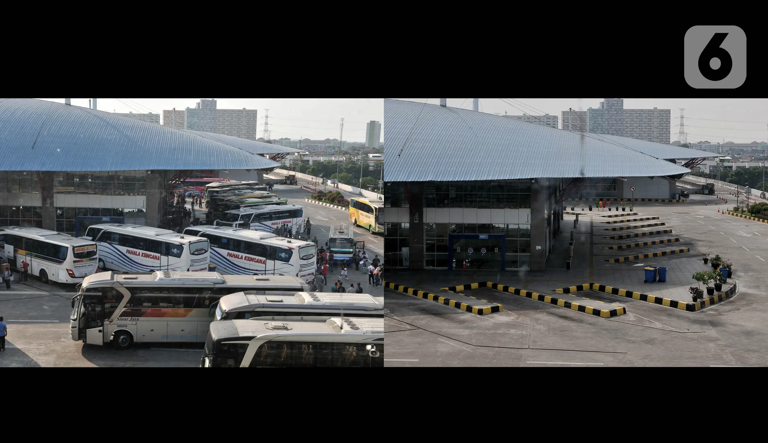FOTO: Kontras Terminal Pulo Gebang Sebelum dan Saat Dilanda COVID-19 ...