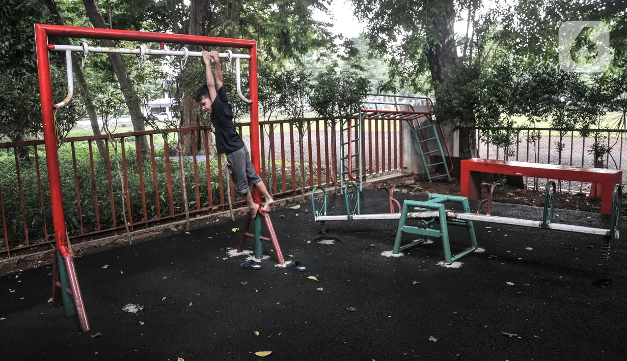 Penampakan Terkini RPTRA Borobudur yang Terbengkalai - Foto Liputan6.com