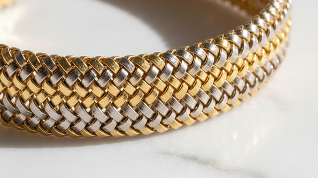8 Gelang Emas Model Sisik Naga Lebar Tipis Kelihatan Besar, Tampil Glamor