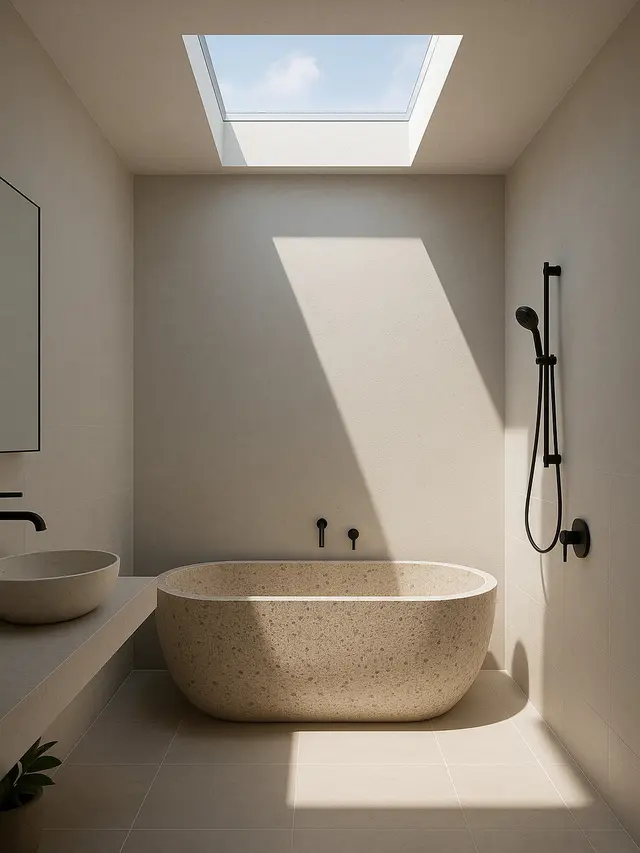 8 Model Kamar Mandi Minimalis dengan Bak Mandi Teraso yang Elegan - Hot ...