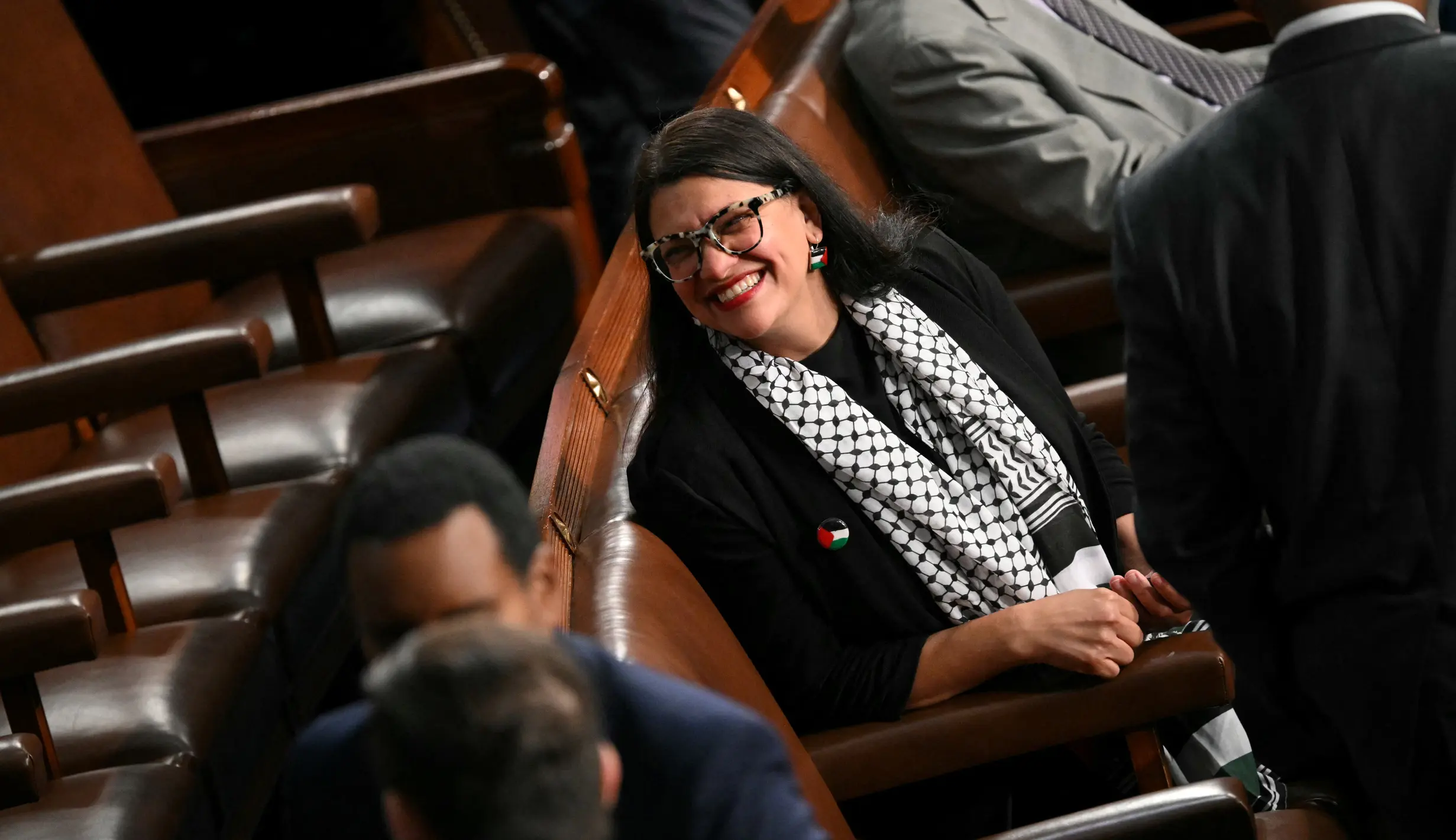 Anggota Kongres AS Rashida Tlaib Memprotes Pidato Netanyahu dengan Cara ...