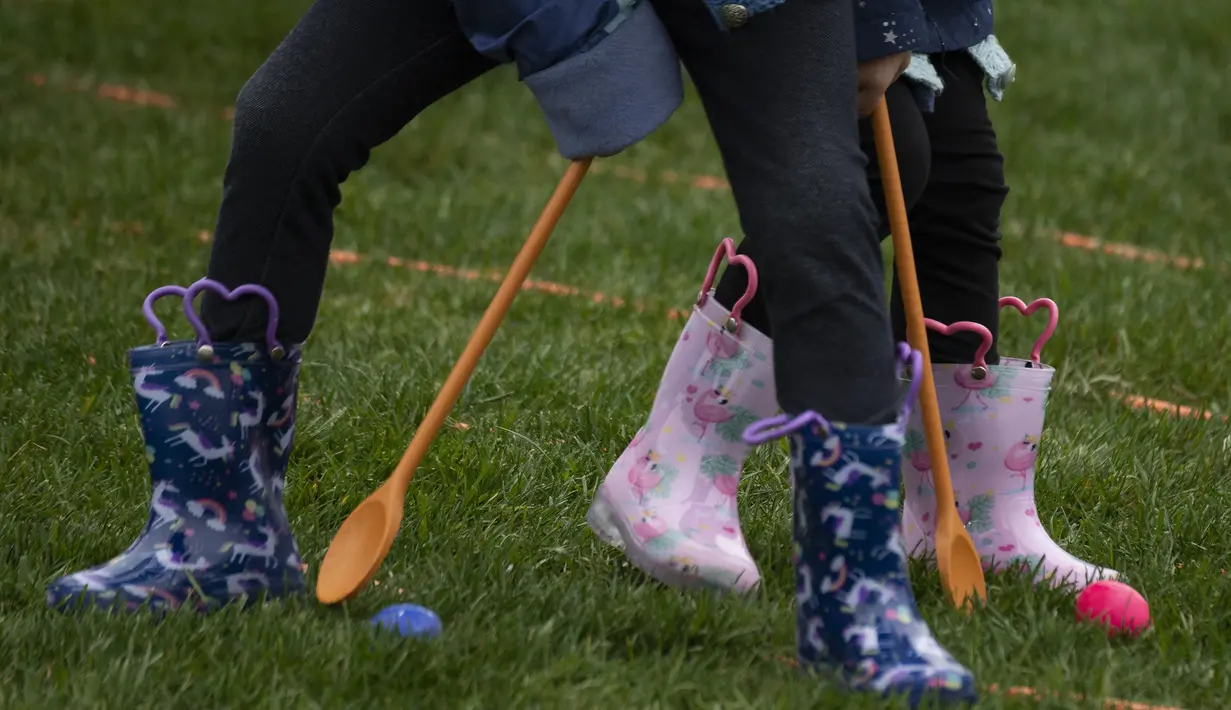 FOTO: Pertama Sejak 2019, Tradisi Easter Egg Roll Kembali ke Gedung ...