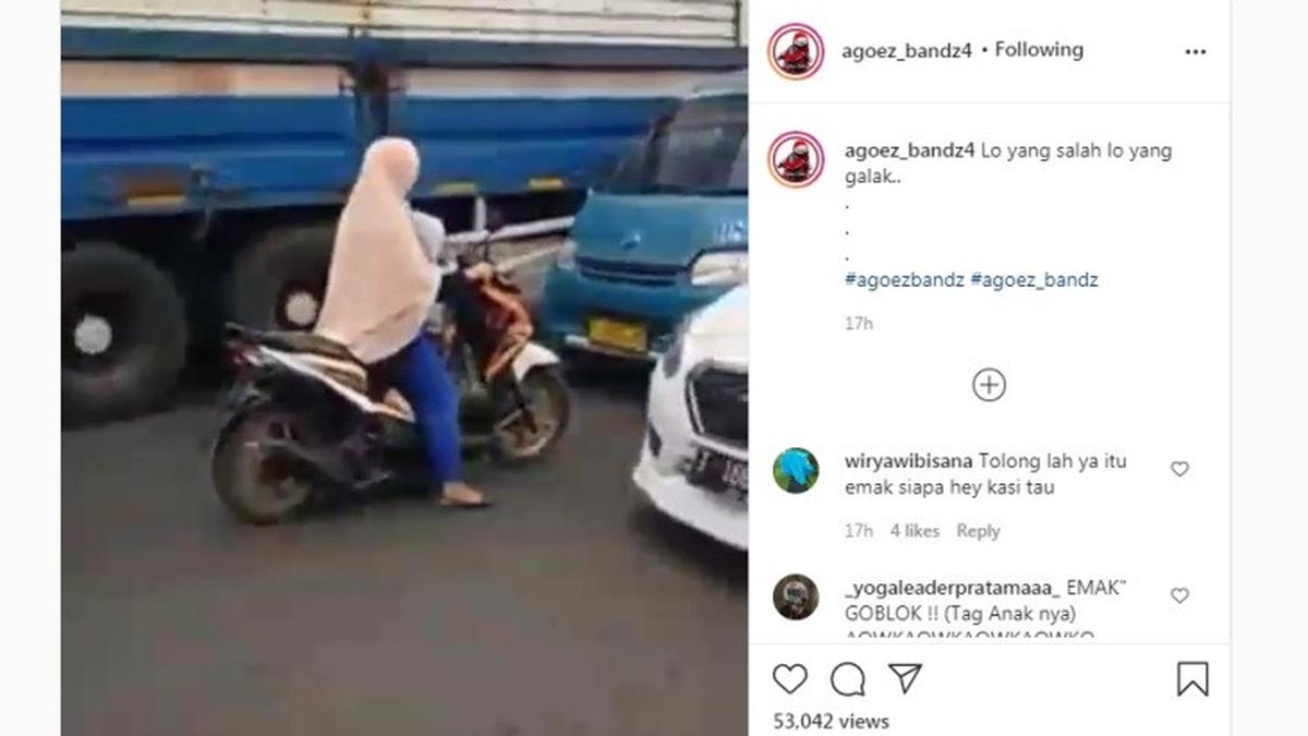 Emak-Emak Lawan Arus, Dikasih Tahu Malah Ngomel - Otomotif Liputan6.com