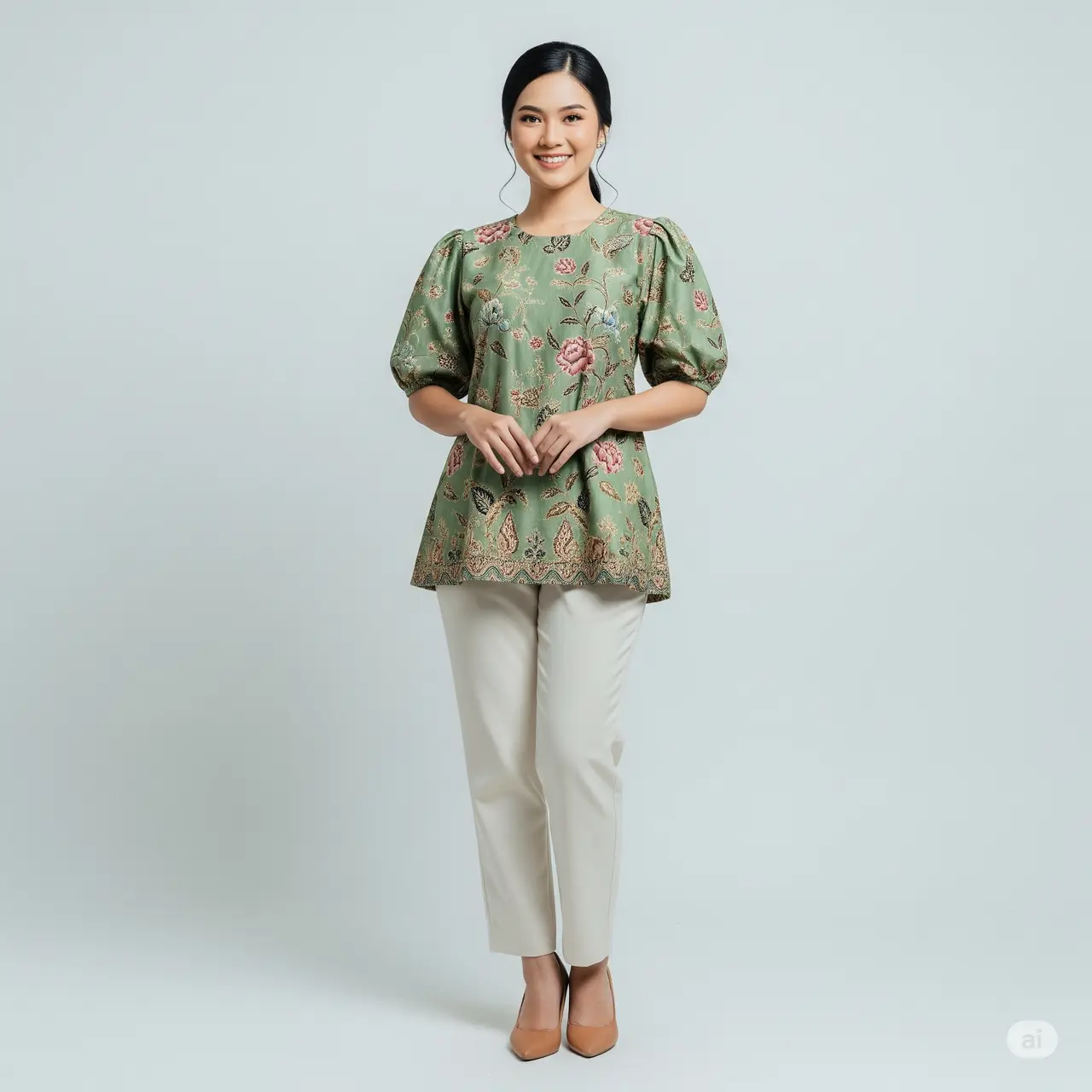 8 Baju Batik Lengan Puff untuk Acara Formal, Style Elegan dan ...