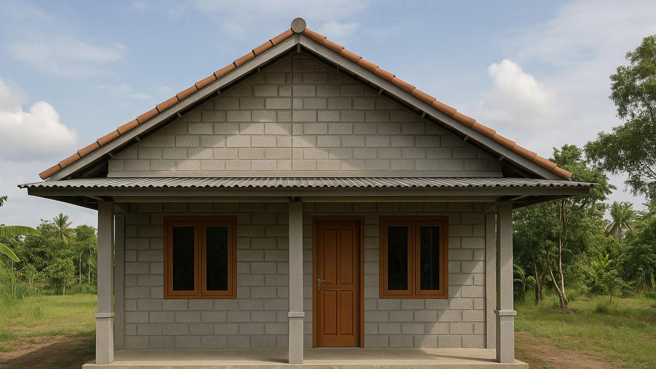 8 Model Rumah Sederhana dari Batako dengan Atap Pelana, Ini Referensi ...