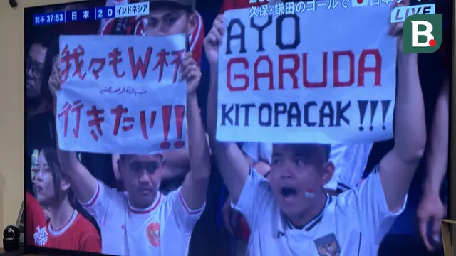 Banner Suporter Timnas Indonesia di Osaka Bikin Netizen Jepang Terharu ...