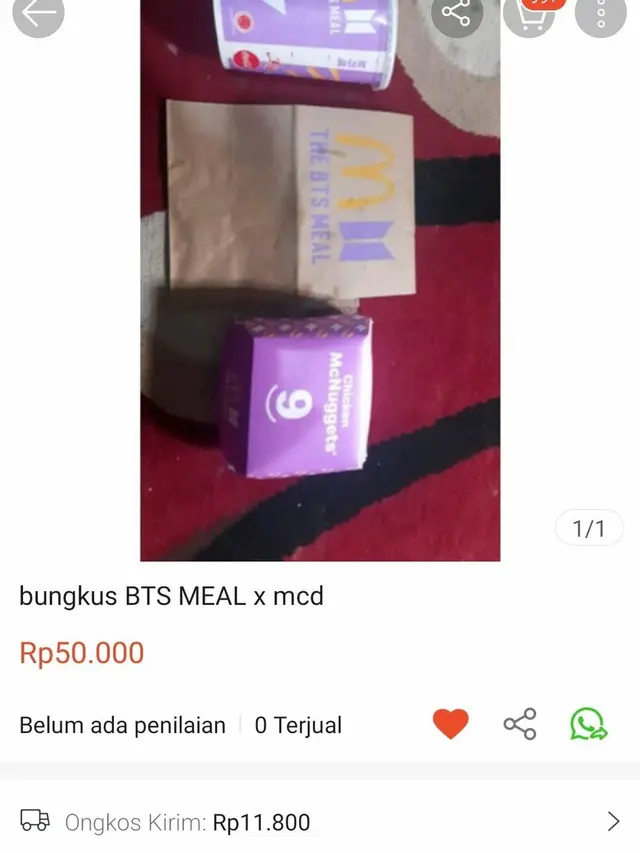 Viral Bungkus Kosong McD BTS Meal Dijual Online, Ada yang Harganya Ratusan Ribu - Hot Liputan6.com