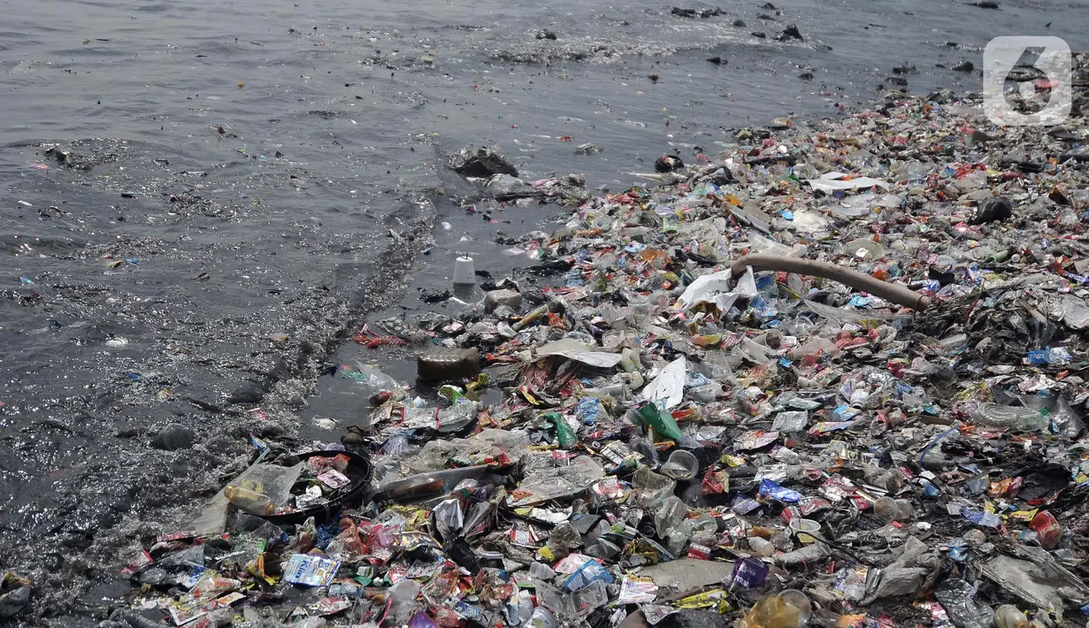 Sampah Laut di Pesisir Jakarta Kian Mengkhawatirkan - Foto Liputan6.com