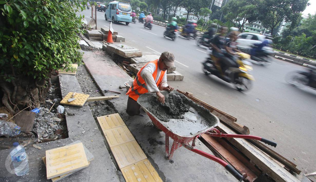 Penataan 39 Titik Trotoar di Jakarta Capai 70 Persen - Foto Liputan6.com