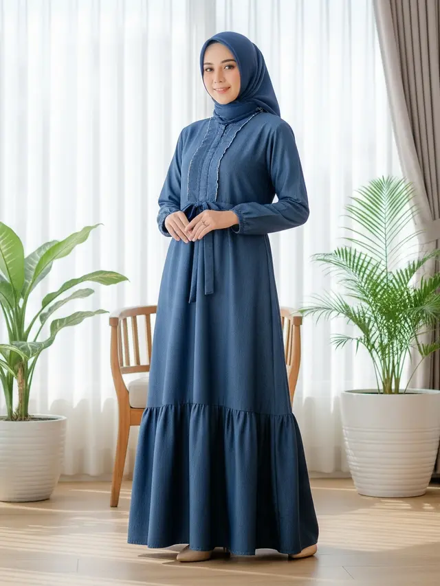 7 Model Gamis Jeans Kekinian 2025, Tren Gaya Kasual Modern untuk Semua ...