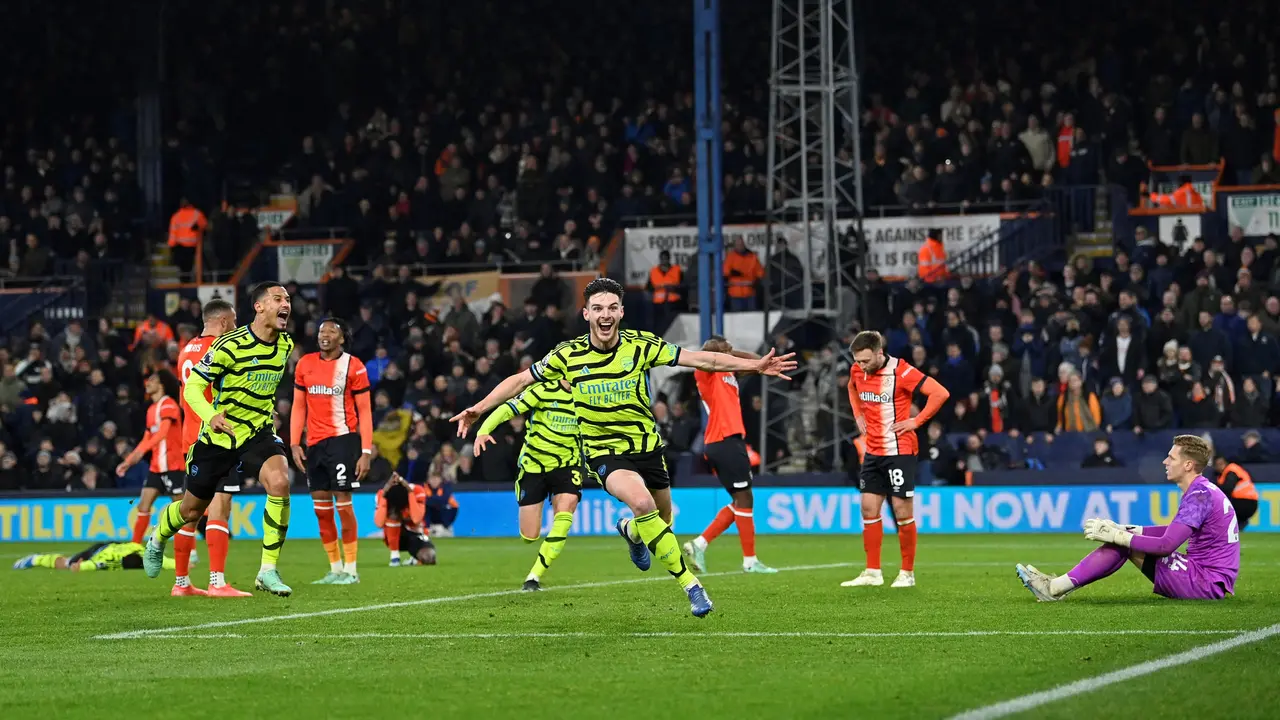 Reaksi Netizen Arsenal Secara Dramatis Kalahkan Luton Town: Declan Rice ...