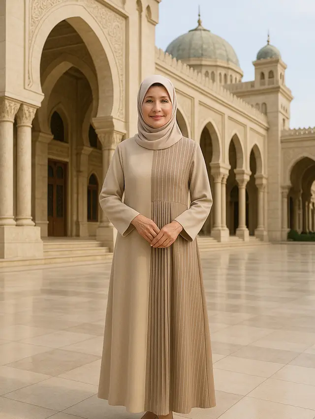 8 Model Gamis Batik Kombinasi Lurik untuk Ibu-Ibu Usia 50-an, Inspirasi ...