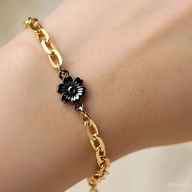 6 Model Gelang Bunga Hitam yang Unik dan Minimalis, Aksesori Manis ...
