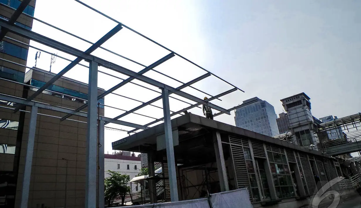 Halte Busway Sarinah Dibuat Lebih Besar - Foto Liputan6.com