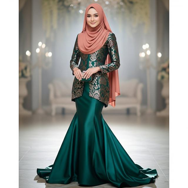 17 Contoh Model Brokat Dress Kombinasi Satin Elegan untuk Segala Acara ...