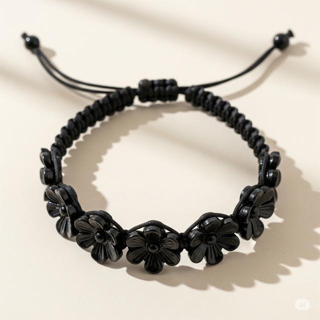7 Gelang Model Bunga Hitam Terbaru, Beri Kesan Manis dan Kasual