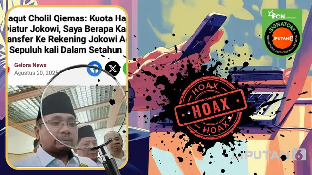 Cek Fakta: Hoaks Artikel Yaqut Cholil Qoumas Sebut Jokowi yang Atur Kuota Haji - Cek Fakta ...