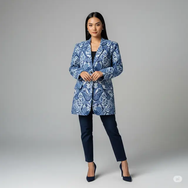 10 Model Jas Batik Masa Kini untuk Wanita: Modern dan Profesional - Hot ...
