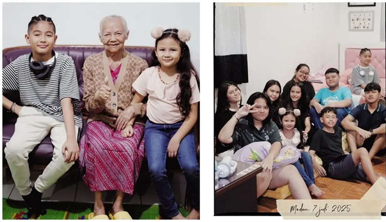 Potret Keluarga Sharena Delon Pulang Kampung ke Medan, Disambut dengan ...