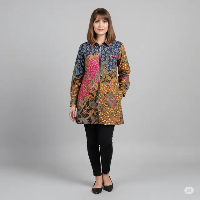 12 Model Kemeja Batik Wanita Formal Modern untuk Tampilan Profesional ...