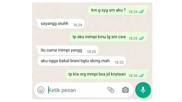 10 Chat Lucu Orang dengan Pacarnya Bikin Gagal Romantis - Hot Liputan6.com