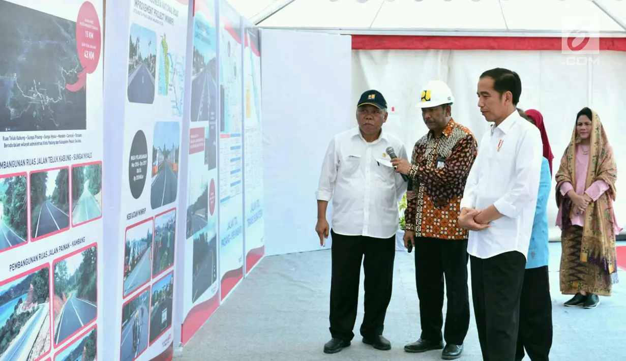 FOTO: Presiden Jokowi Resmikan Pembangunan Jalan Tol Padang - Pekanbaru - Foto Liputan6.com