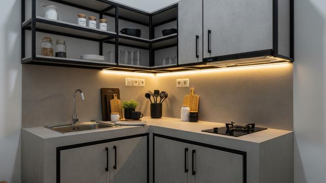 7 Model Kitchen Set Terbaru 2026 untuk Rumah Subsidi yang Minimalis ...