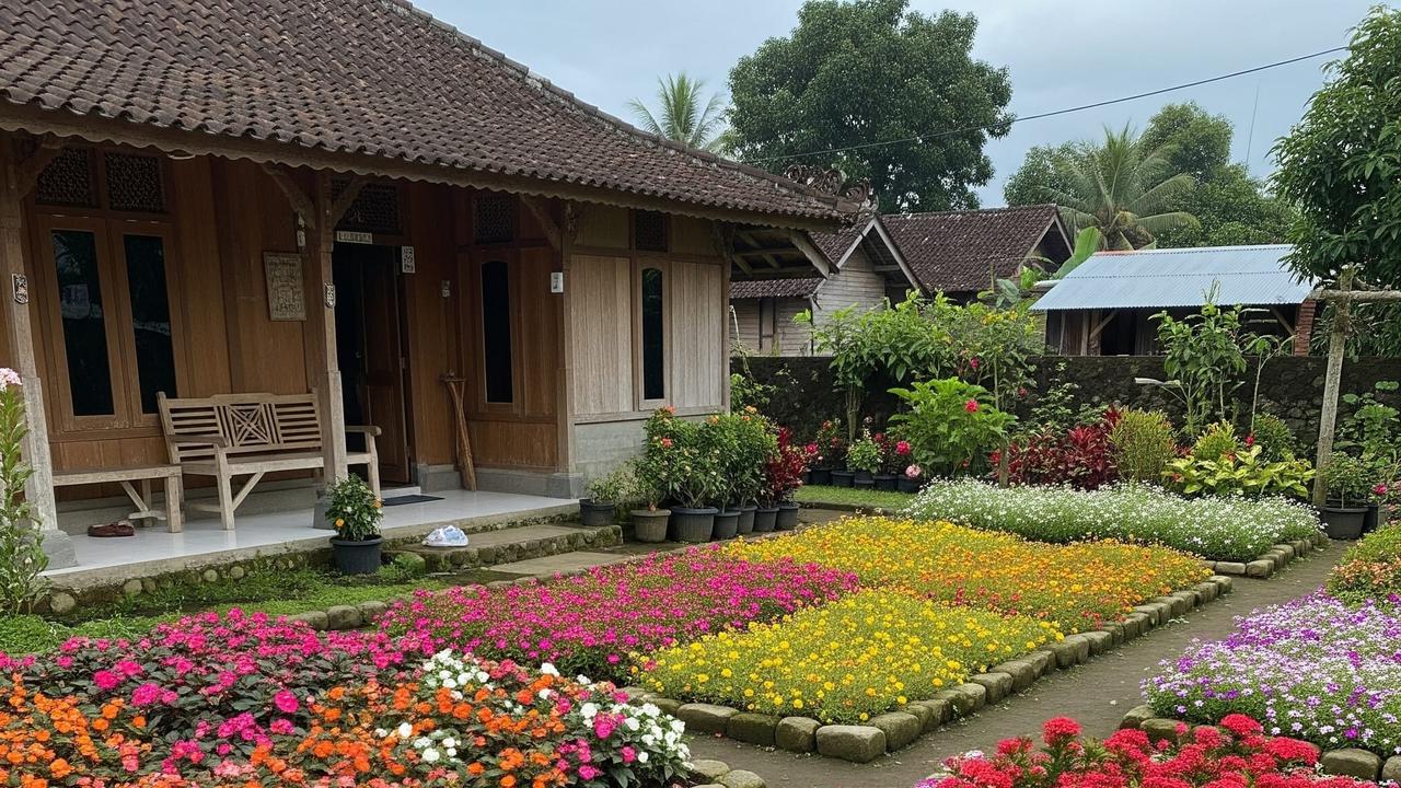 10 Inspirasi Rumah Sederhana dengan Taman Bunga di Desa, Bikin Nyaman ...