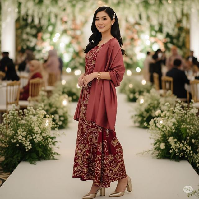 7 Inspirasi Outfit Dress Batik Batwing Modern, Elegan untuk Semi Formal ...