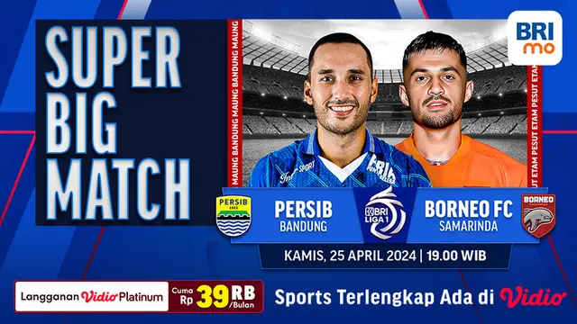 Link Siaran Langsung BRI Liga 1: Persib Bandung Vs Borneo FC di Vidio, 25 April 2024 - Ragam ...