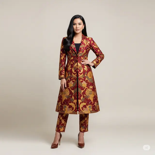 10 Model Jas Batik Masa Kini untuk Wanita: Modern dan Profesional - Hot ...