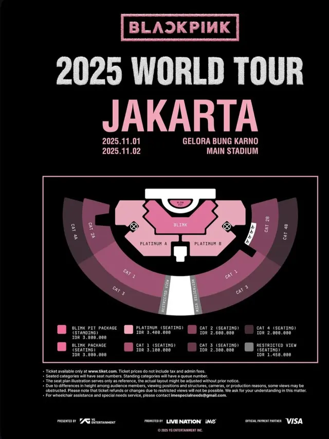 BLACKPINK Siap Guncang Jakarta, Tiket Konser Mulai Rp 1,45 Juta