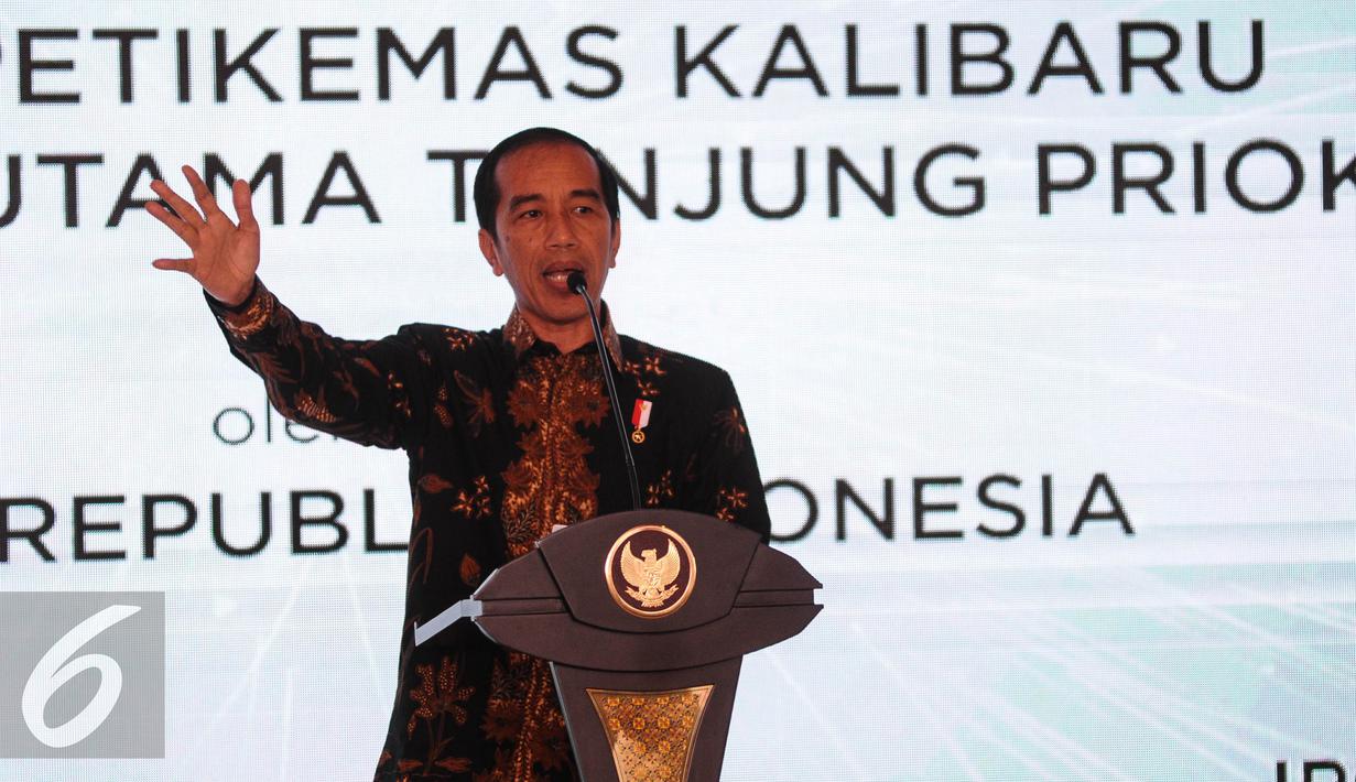 Presiden Jokowi Resmikan Terminal Petikemas Kalibaru - Foto Liputan6.com