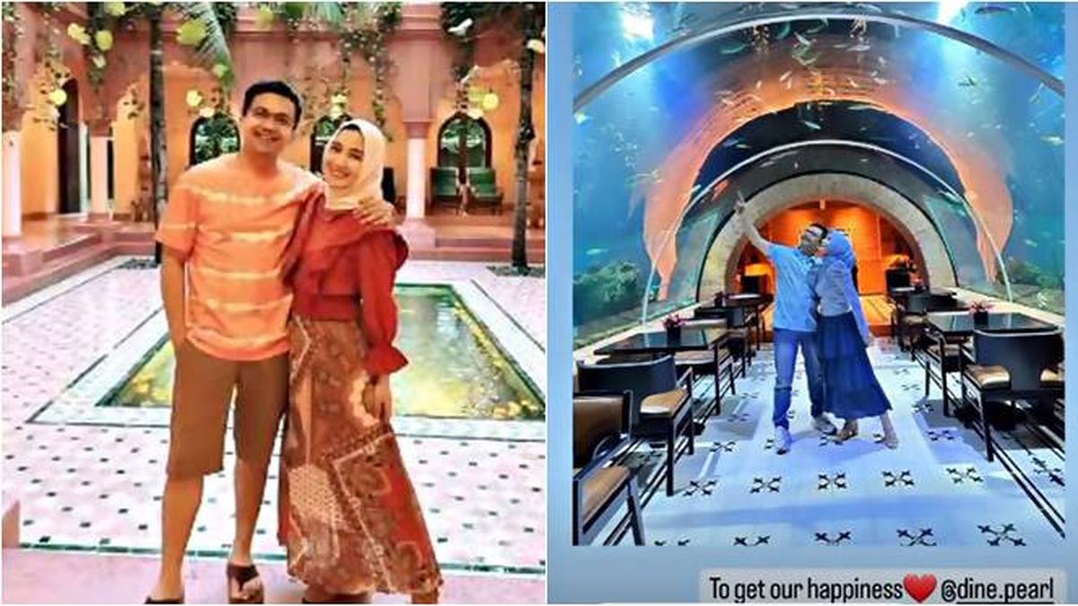 7 Potret Bulan Madu Sahrul Gunawan dan Dine Mutiara di Bali, Tas ...