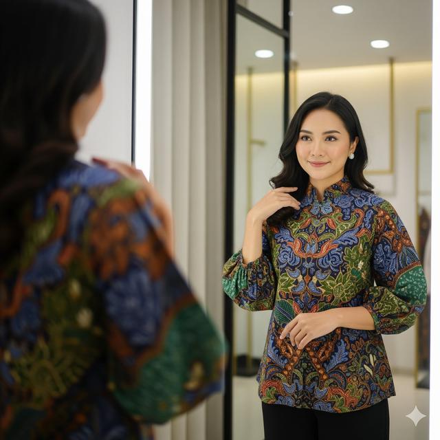 15 Inspirasi Blouse Batik Lengan Balon Terbaru 2025 Desain Elegan