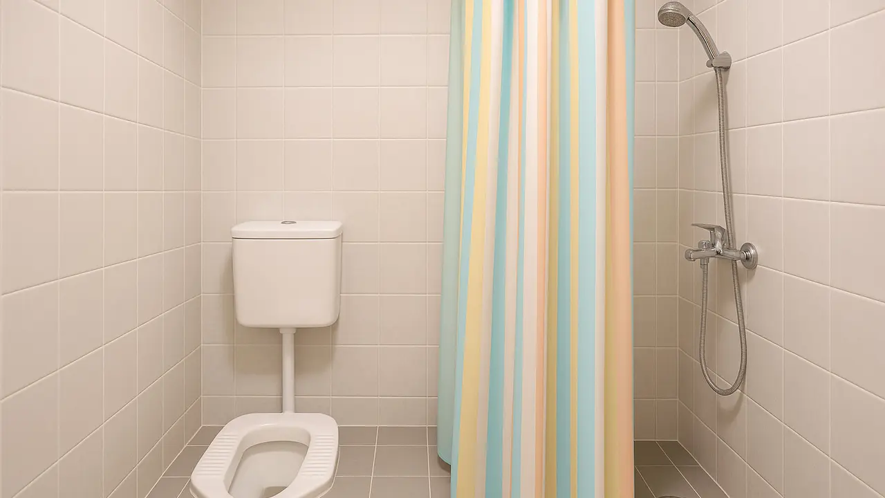 10 Model Kamar Mandi Kloset Jongkok Dengan Sekat Shower, Efisien Ruang ...