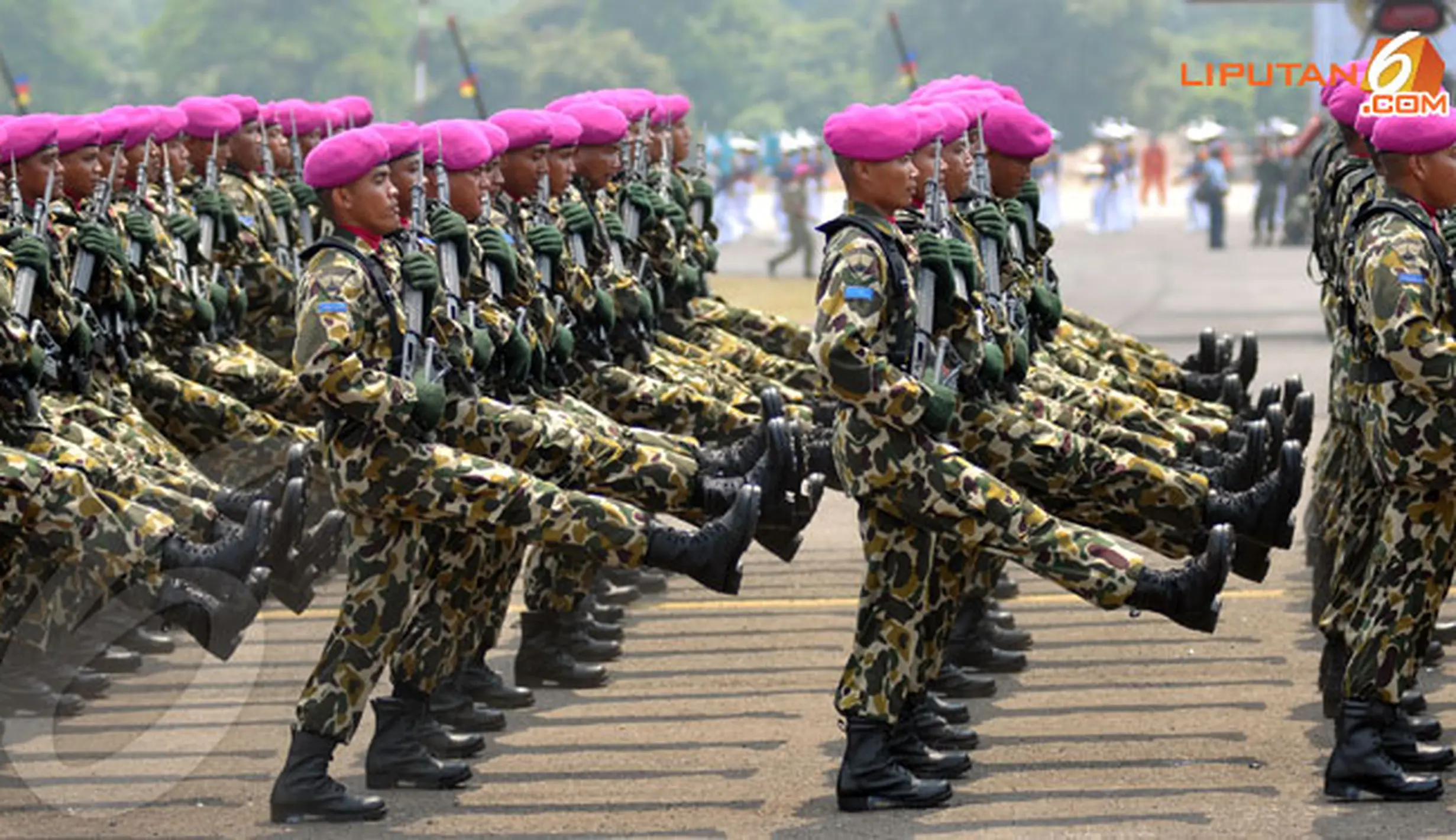 Wajah Tegas yang Terpancar dari Pasukan TNI - Foto Liputan6.com