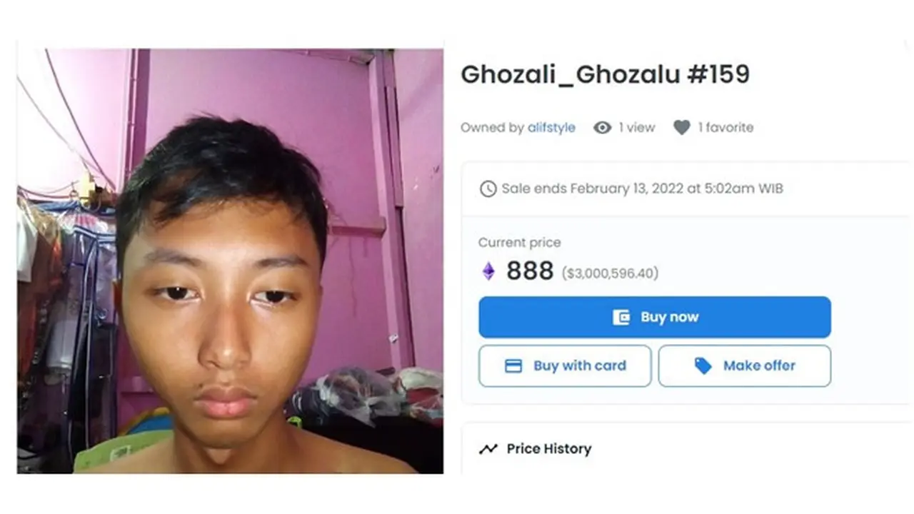 6 Foto Selfie Ghozali Everyday dengan Harga Termahal di NFT, Capai Rp ...