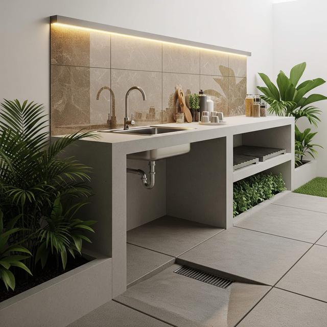 7 Ide Area Cuci Piring Outdoor yang Tidak Becek untuk Rumah Minimalis Anda