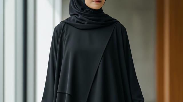 9 Model Gamis Serba Hitam Tanpa Terlihat Monoton, Simpel tapi Berkelas
