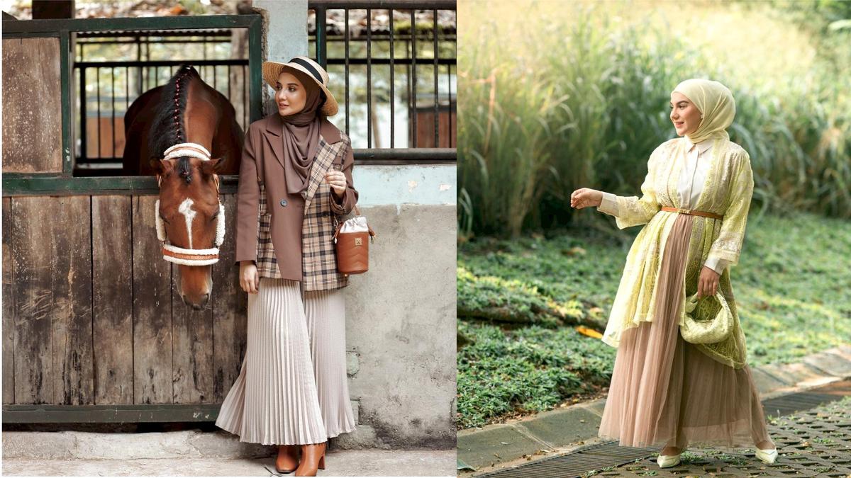 8 Ide Mix and Match Rok A-Line dari Seleb Hijab Indonesia, Zaskia ...