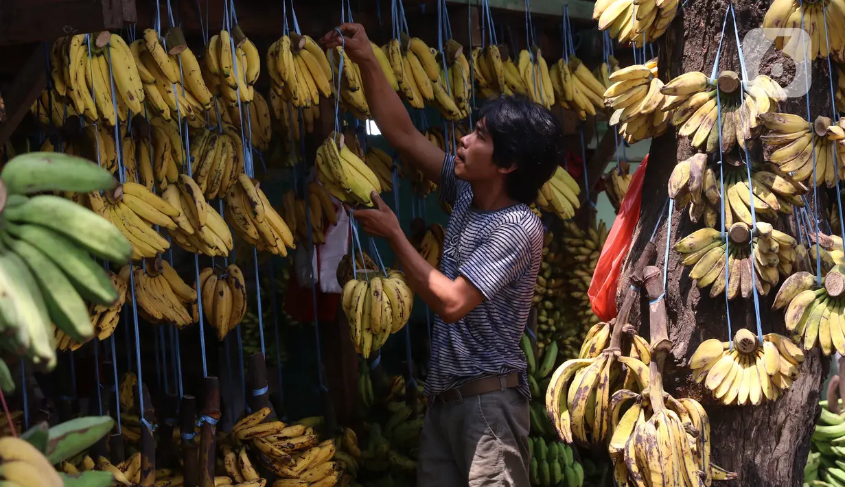 FOTO: Terdampak Pandemi, Penjualan Pisang di Pasar Tradisional Lesu ...