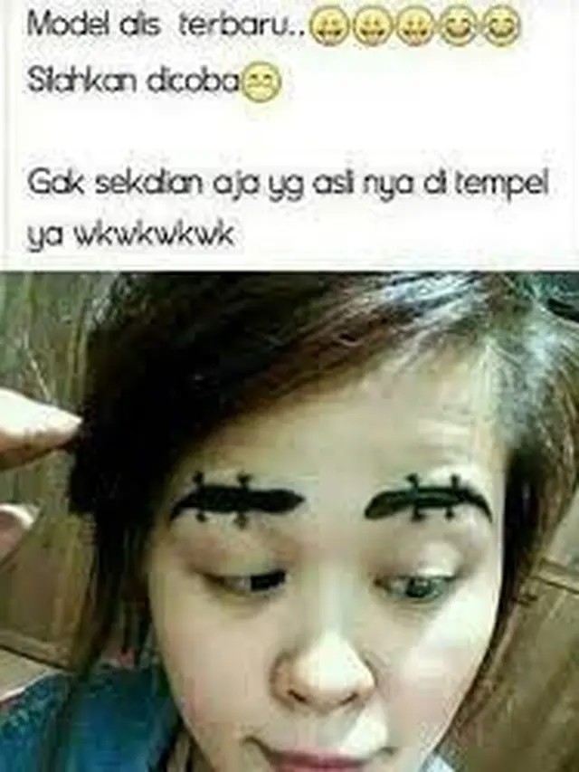 6 Alis Cewek Bentuk Cicak Ini Bikin Geli, Enggak Habis Pikir - Hot Liputan6.com