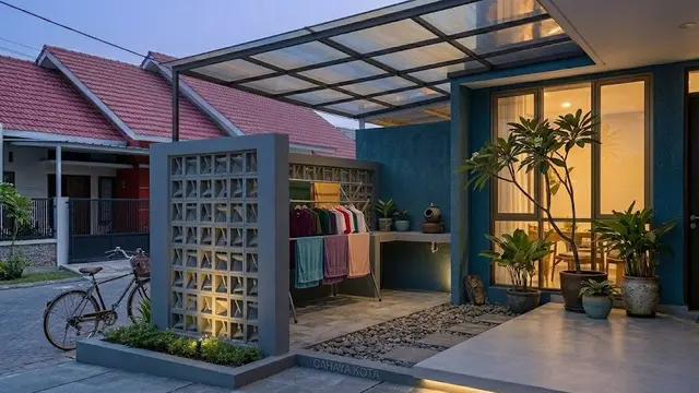 Ide Jemuran Depan Rumah dengan Roster agar Tidak Terlihat Tetangga ...
