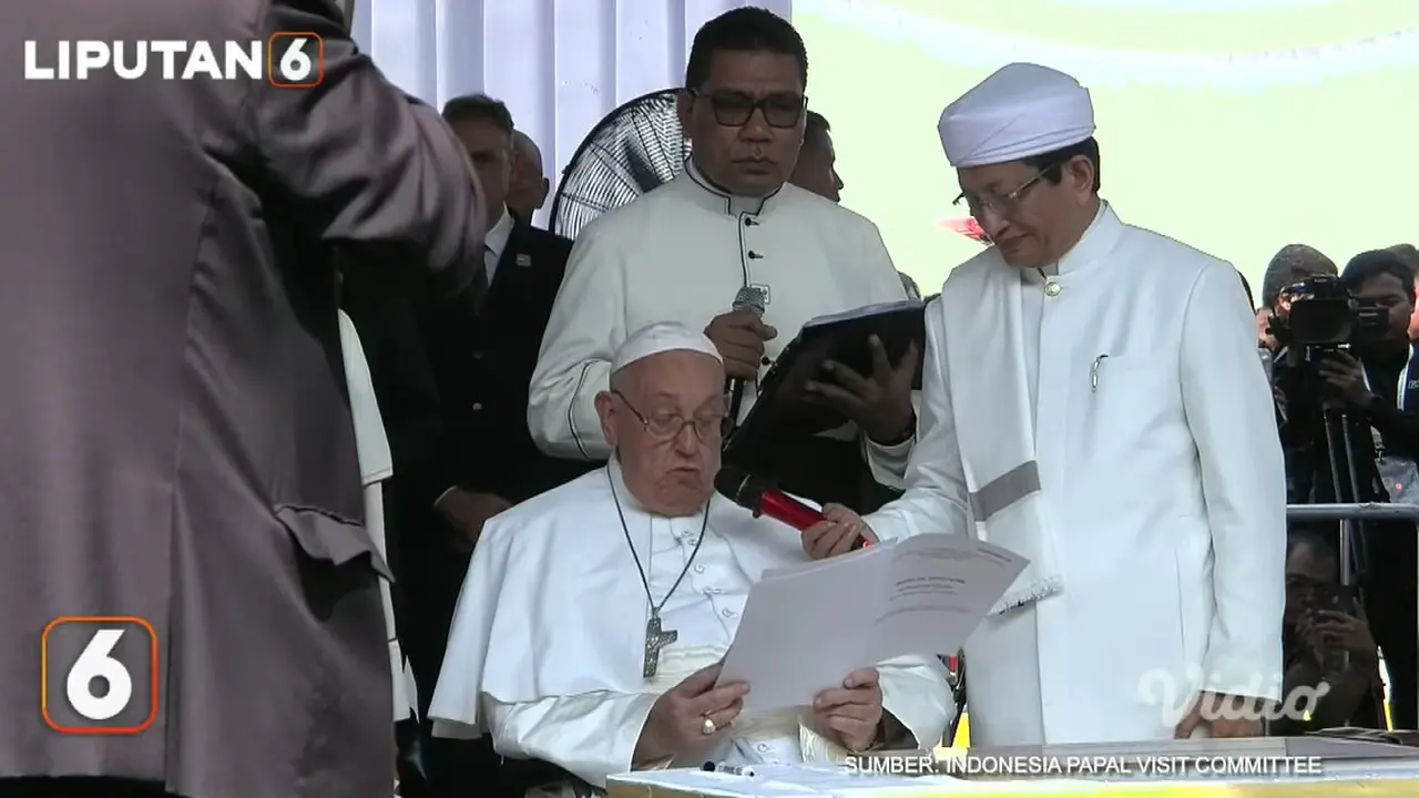 Kunjungi Masjid Istiqlal, Paus Fransiskus Berkati Terowongan Silaturahmi - News Liputan6.com