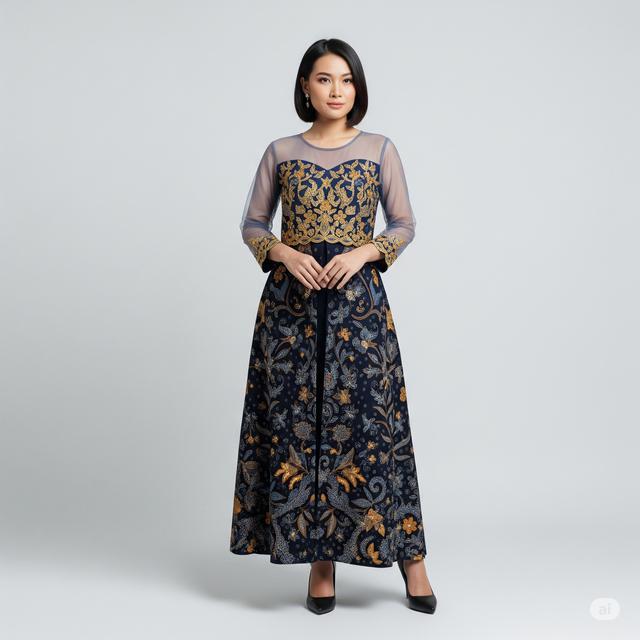 9 Model Gaun Batik Pesta Mewah untuk Acara Spesial, Cocok untuk Semua Usia - Hot Liputan6.com